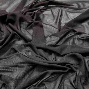 zelouf fabrics black nylon mesh | fabric by the yard | diy, sewing, see through, lightweight, wedding, bridal, dress, dance, costume, crafts (black, 1 yard)