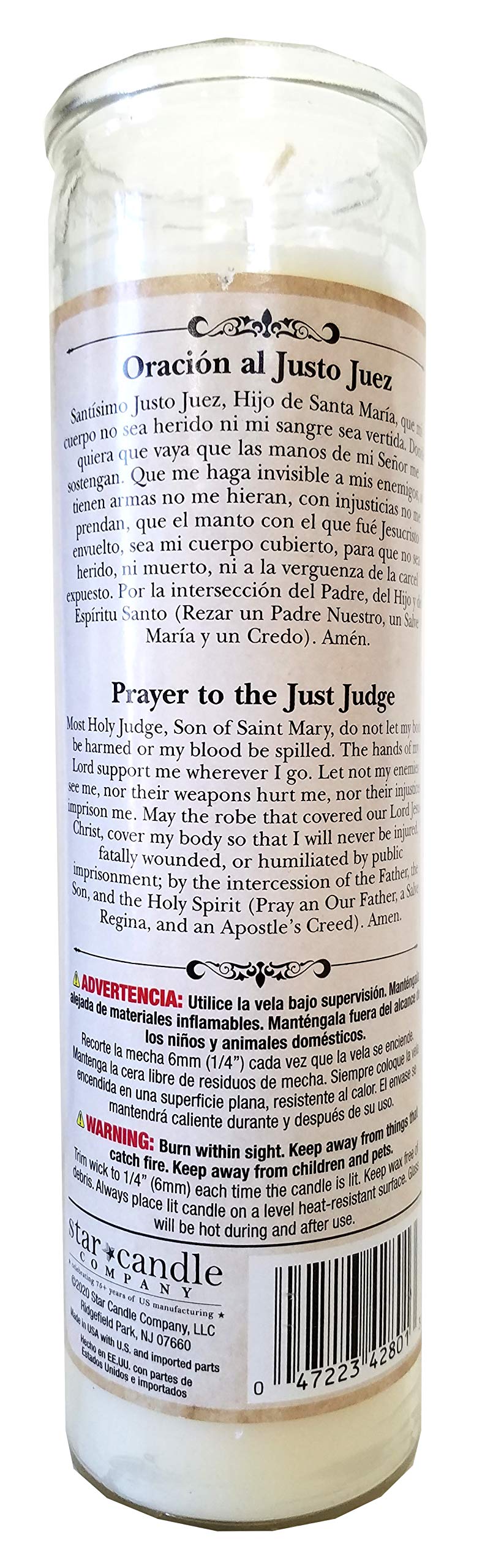 Staci19 Just Judge Justo Juez Devotional Candle