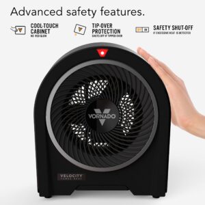 Vornado Velocity 5R Whole Room Space Heater with Remote Control, Black