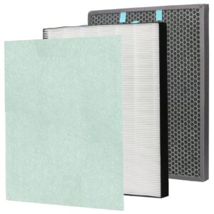 replacement 400 filter for bissell air400-2521 pre filter, 2520 active carbon filter, filter with 1 carbon filter, compared to part 2521, 2520