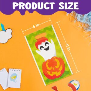 JOYIN 96 Pcs Halloween Candy Treat Bags in 6 Multi Character Designs, Halloween Goodie Gift Bags Party Favors, Halloween Trick or Treat Bags, Event Party Supplies