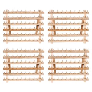 dritz wooden thread rack, 4 pack, smooth wood