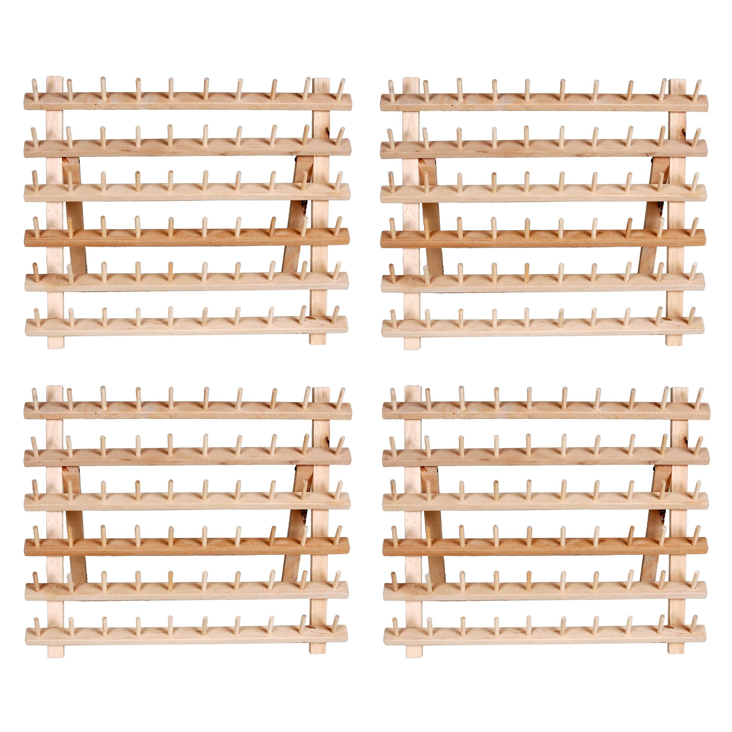 Dritz Wooden Thread Rack, 4 Pack, Smooth Wood