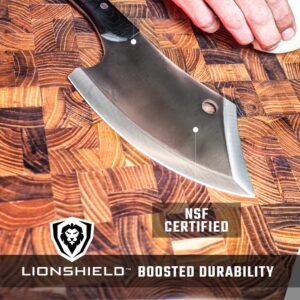 Dalstrong Mini Rocking Cleaver Knife-6.5"-Gladiator Series 'R'-High Carbon Steel - Razor Sharp Giftable Kitchen Knife-Black Handle-Meat Cleaver, Vegetable Knife - NSF Certified