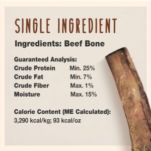 Cadet Gourmet Beef Rib Bones for Dogs - Healthy & Natural Dog Chew Bones - Inspected & Tested in USA, (3 Count)