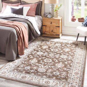 Rugs.com Charlotte Collection Rug – 2' x 3' Brown Low-Pile Rug Perfect for Living Rooms, Large Dining Rooms, Open Floorplans