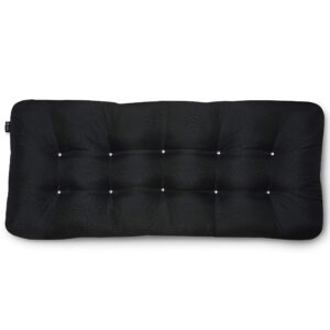 classic accessories water-resistant indoor/outdoor bench cushion, 42 x 18 x 5 inch, black, patio bench cushion