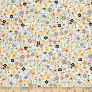 susybee sweet bees mini floral multi, fabric by the yard