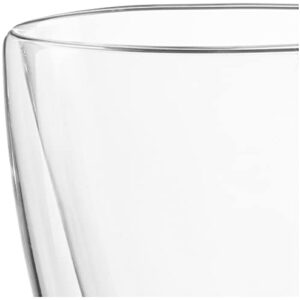 Sister.ly Drinkware Double Wall Glass Coffee Cups, Insulated Glass Coffee Cups, Set of 2, 12 ounces (Clear)