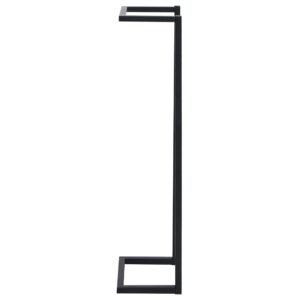 vidaXL Iron Towel Rack - 9.8"x7.9"x37.4" - Wall-Mounted, Sleek Black Design for Modern Bathrooms, Durable and Easy Assembly Required