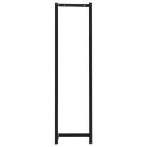 vidaXL Iron Towel Rack - 9.8"x7.9"x37.4" - Wall-Mounted, Sleek Black Design for Modern Bathrooms, Durable and Easy Assembly Required