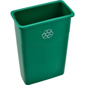 Global Industrial 23 Gallon Slim Recycling Container, Green