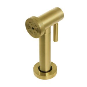 kingston brass ksspr7 kitchen faucet side sprayer, brushed brass 6.06 x 2.75 x 1.94