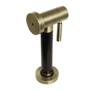 kingston brass ksspr3k kitchen faucet side sprayer, antique brass 6.06 x 2.75 x 1.94