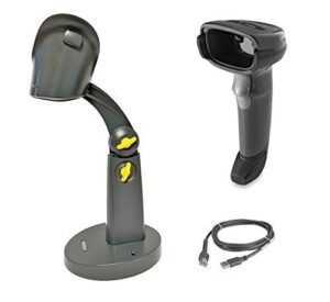 clover barcode scanner, with hands-free stand, usb corded | for clover station and mini (zebra/symbol ds2208) (renewed)