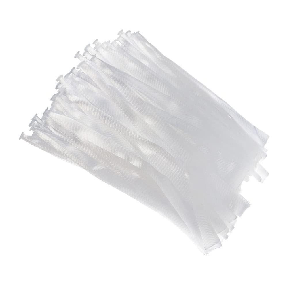 Cabilock Fine Mesh Strainer Bags 200pcs Sink Filter Bag Elastic White The Bath Kitchen Mesh Bag