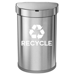 Ignixia Recycle Symbol Sticker Decal to Organize Trash cans/Garbage containers, Recycle Sign Decal Plotter Cut Vinyl Outdoor Recycle Containers (White, 10 X 7) Inches Large (Pack of 01)