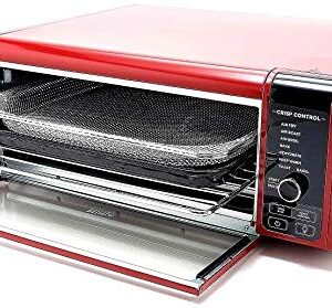 Ninja SP101 Foodi 8-in-1 Air Fry Large Toaster Oven Flip-Away for Storage Dehydrate Keep Warm 1800w XL Capacity (Renewed) RED