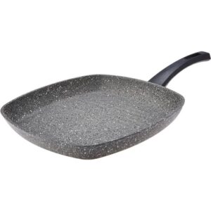 KARACA Gris Biogranite Grill Pan and Pan Set, 2 Pieces, 1 X Frying Pan 26 cm, 1 X Grill Pan 28 cm, Frying Pans, Crepe Pan Granite, Healthy Non-Stick Coating, 7X More Resisstant Against Scratches