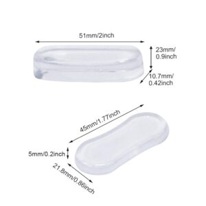 Denpetec Toilet Seat Bumper Replacement Kit for Bidet, Universal and Strong Adhesive, 5 Pieces Clear Toilet Seat Bumpers Pads for Use with Bidets Stick On for Home and Hotel