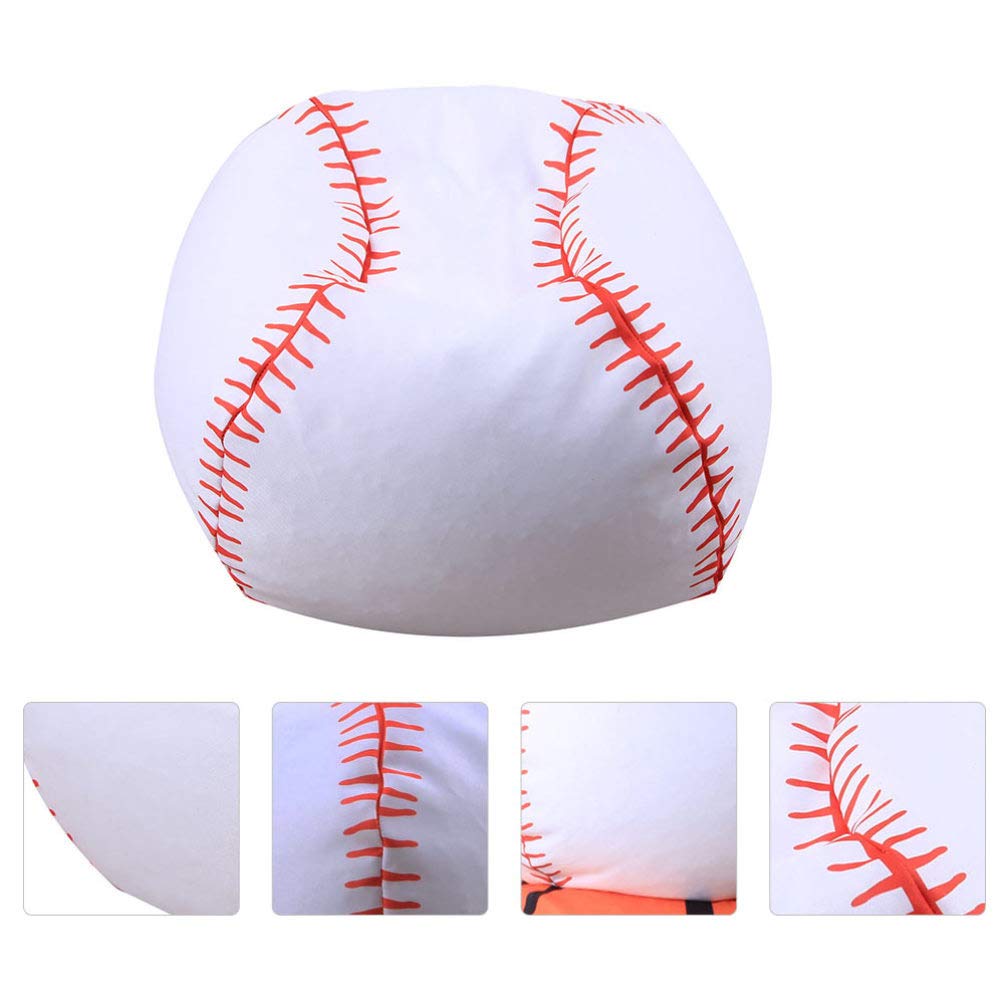 NUOBESTY Soft Stuffed Chair Storage Bean Bag Chair Cover Plush Toy Chair Baseball Bag Chair Room Furniture