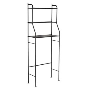 volowoo 3-tier toilet bathroom rack,toilet storage rack, over-the-toilet bathroom spacesaver - steel and easy to assemble (black)