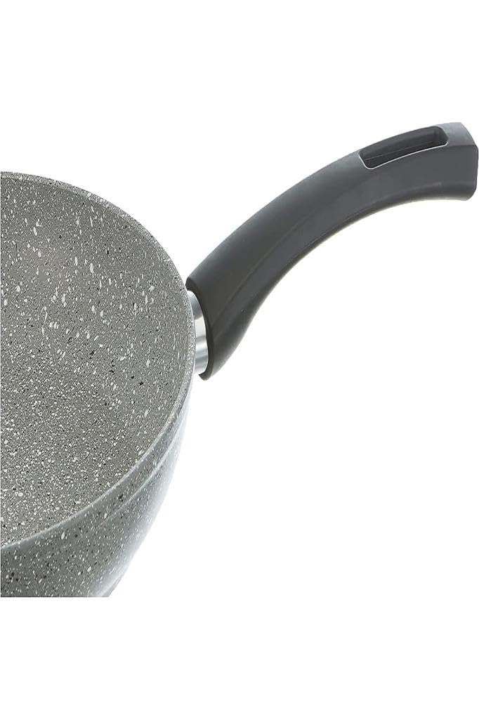 KARACA Gris Biogranite Grill Pan and Pan Set, 2 Pieces, 1 X Frying Pan 26 cm, 1 X Grill Pan 28 cm, Frying Pans, Crepe Pan Granite, Healthy Non-Stick Coating, 7X More Resisstant Against Scratches