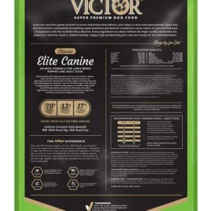 Victor Super Premium Dog Food – Elite Canine Dry Dog Food – 25% Protein, Gluten Free - for Large Breed Dogs & Puppies, 15lbs