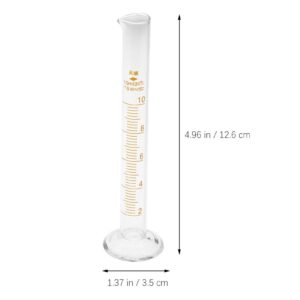 iplusmile 3pcs Lab Measuring Cylinder and Beakers Set 10ml Glass Lab Test Tube 50ml Glass Graduated Beakers Flask Measuring Cup Liquid Container Laboratory Supplies