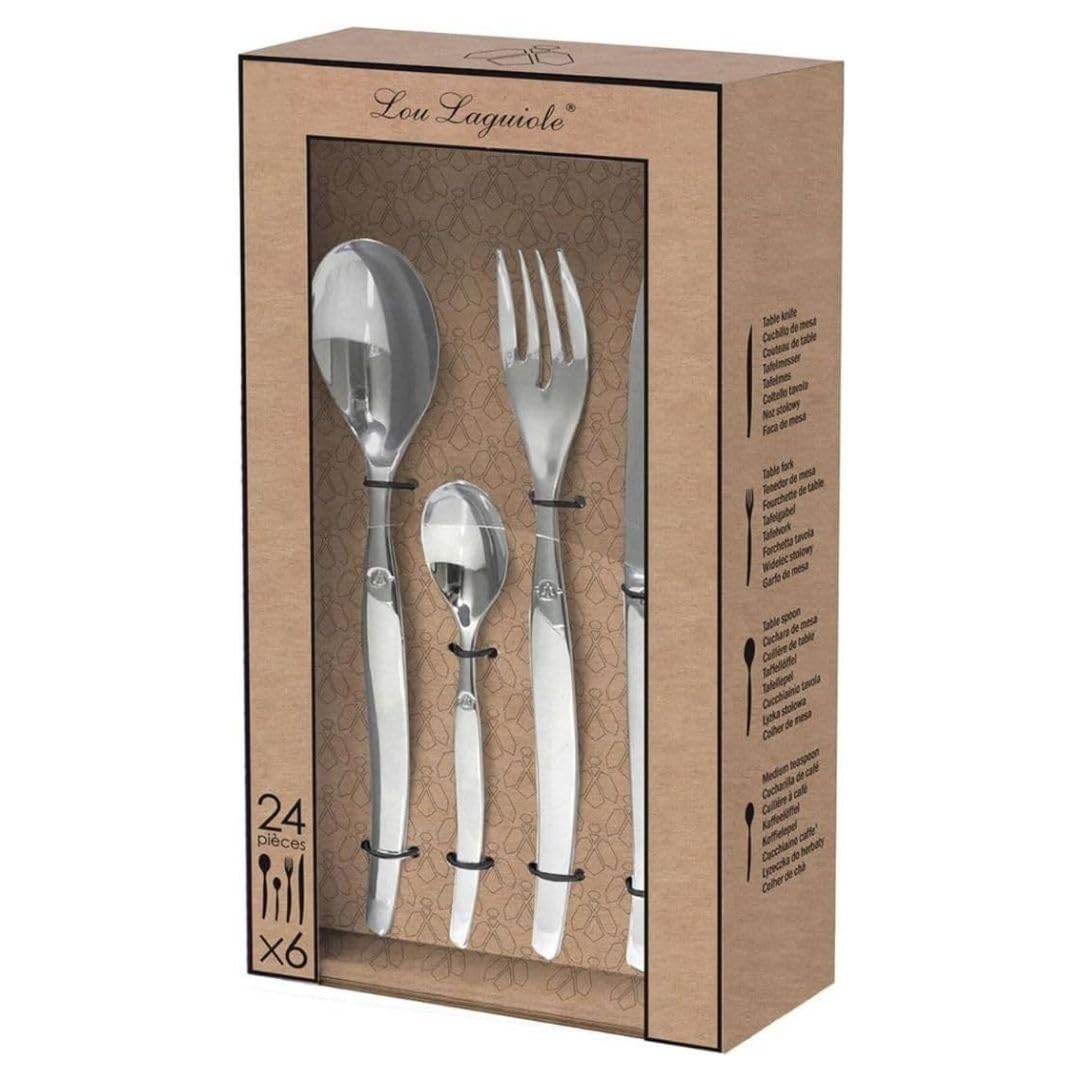 Lou Laguiole - Jet - 24 Piece Cutlery Set