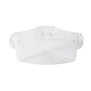 kenney suction cup corner basket shower caddy, clear