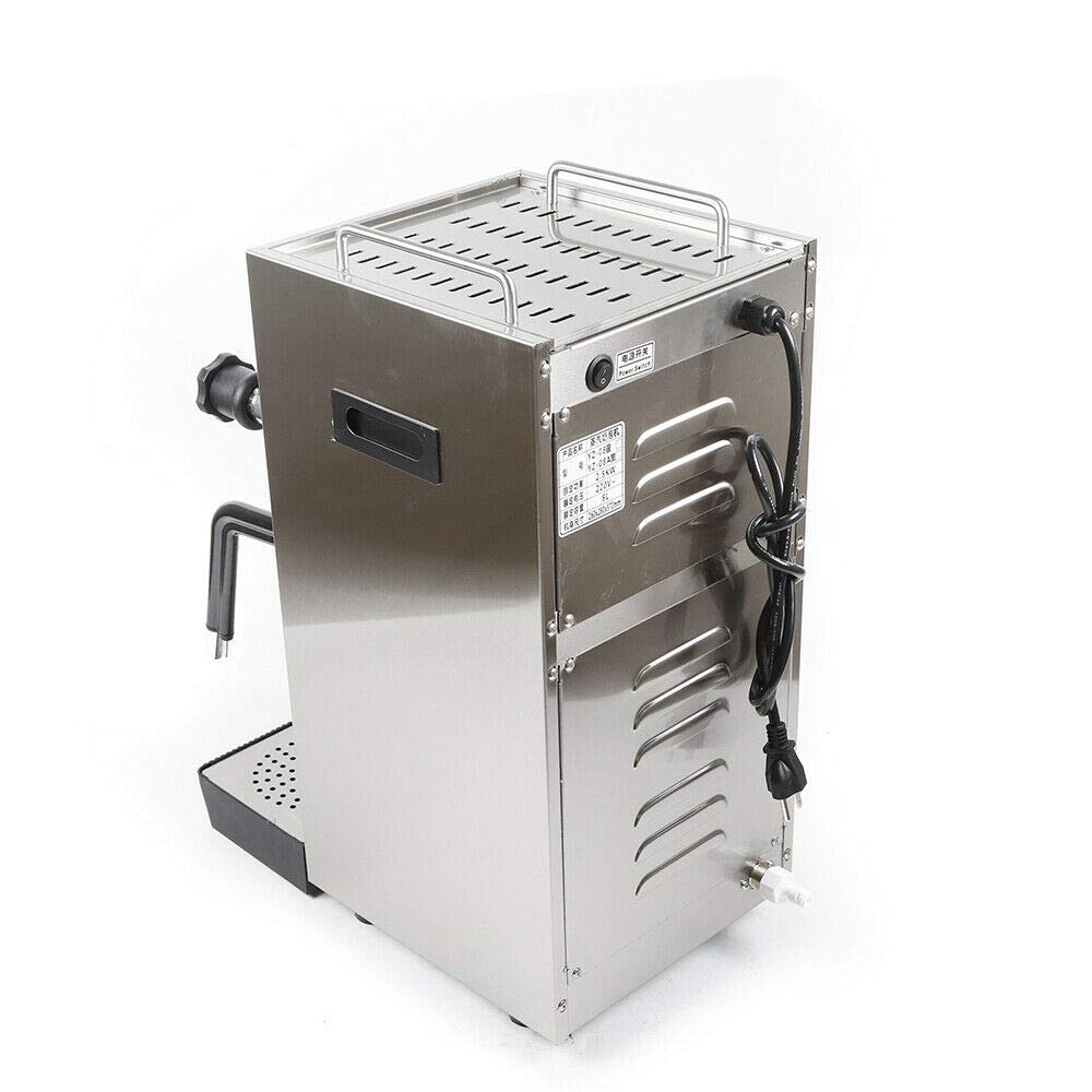 YIYIBYUS Espresso Machine, 110V 8L Commercial Espresso Coffee Milk Foam Maker Stainless Steel Electric Fast Heating Steam Water Boiling Machine with LED Display for Tea Cappuccino Latte Mocha