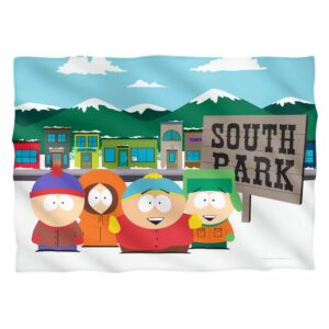 south park boys and sign front only pillow case 20" x 28", multi