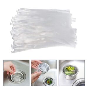 Cabilock Fine Mesh Strainer Bags 200pcs Sink Filter Bag Elastic White The Bath Kitchen Mesh Bag