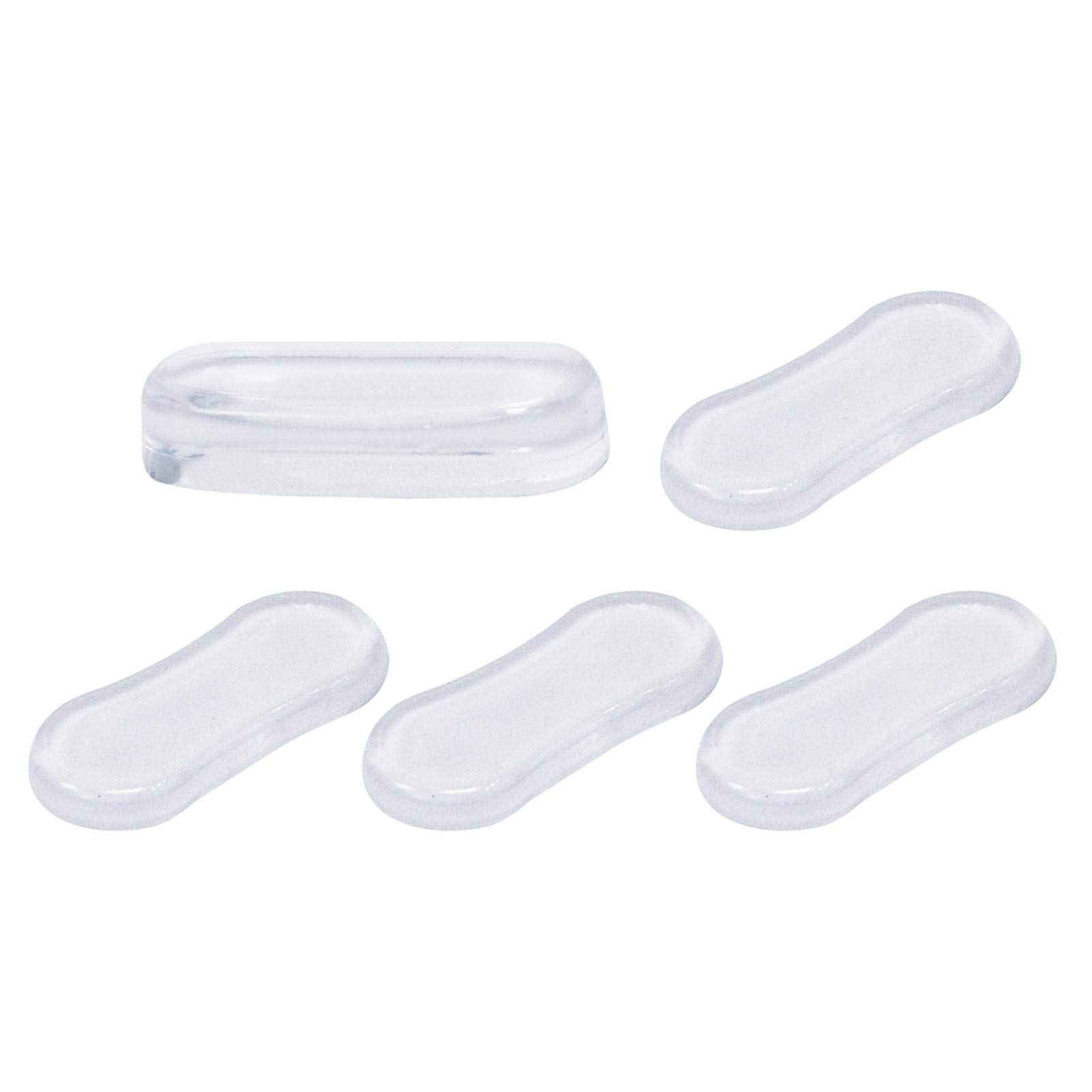 Denpetec Toilet Seat Bumper Replacement Kit for Bidet, Universal and Strong Adhesive, 5 Pieces Clear Toilet Seat Bumpers Pads for Use with Bidets Stick On for Home and Hotel