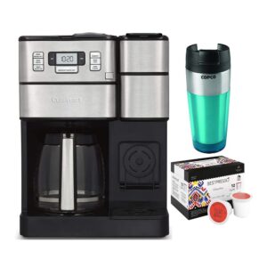 cuisinart ss-gb1 2 in 1 coffee center grind and brew single serve k cups bundle with 12-count colombian roast single serve k-cup and tumbler bundle (3 items)