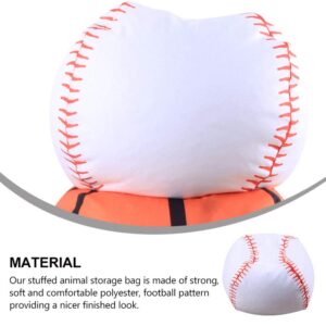 NUOBESTY Soft Stuffed Chair Storage Bean Bag Chair Cover Plush Toy Chair Baseball Bag Chair Room Furniture