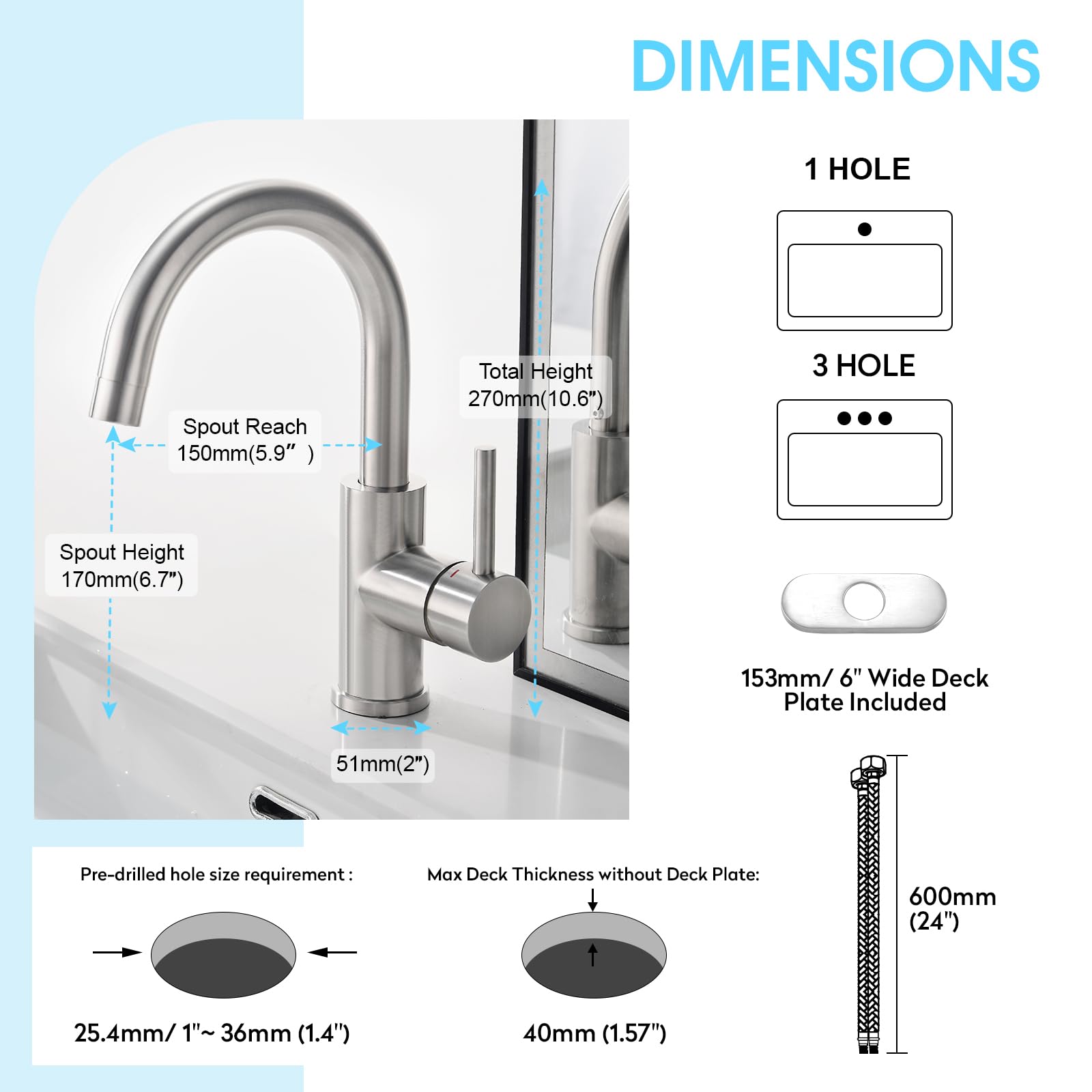 CREA Small Kitchen Faucet with Soap Dispenser,Brushed Nickel Bar Sink Faucet Single Hole,High Arc Single Handle Utility Faucet for Laundry Sink RV Outdoor Pre Wet Bar