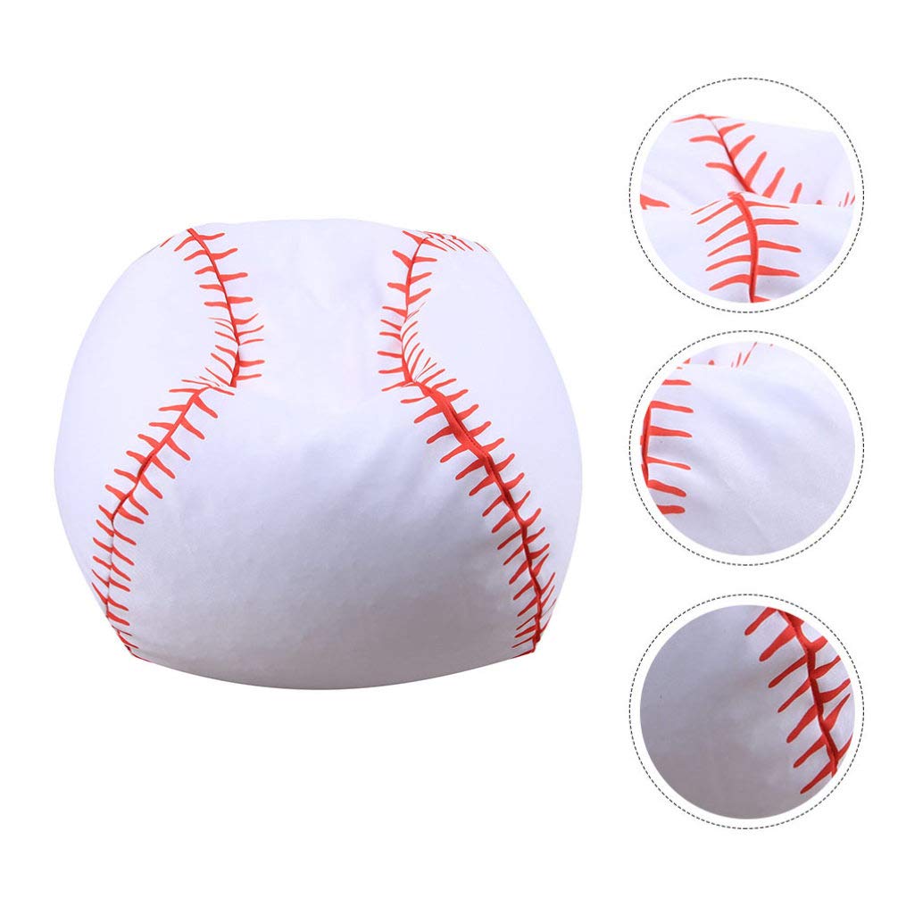 NUOBESTY Soft Stuffed Chair Storage Bean Bag Chair Cover Plush Toy Chair Baseball Bag Chair Room Furniture