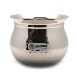 coconut stainless steel - cookware/oreo hammered handi -1 unit - capacity - 1850 ml