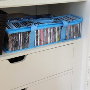 Evelots CD Organizer-Storage-Strong Fabric/Handle-Hold Total 184 CD's-Set/4 Bags