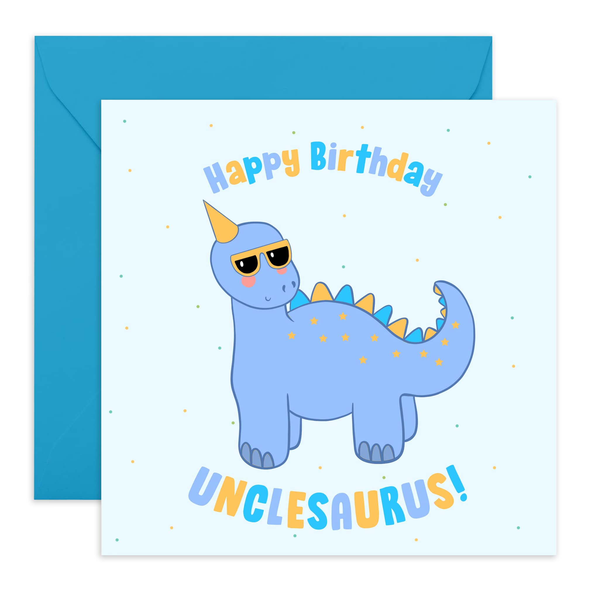 CENTRAL 23 - Cute Birthday Card for Him - 'Happy Birthday Unclesaurus' - Uncle Birthday Card - Fun Birthday Card - Comes with Cute Stickers