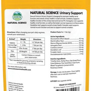 Oxbow 3 Pack of Natural Science Urinary Support Wafers for Small Pets, 4.2 Ounces Each, Made in The USA3