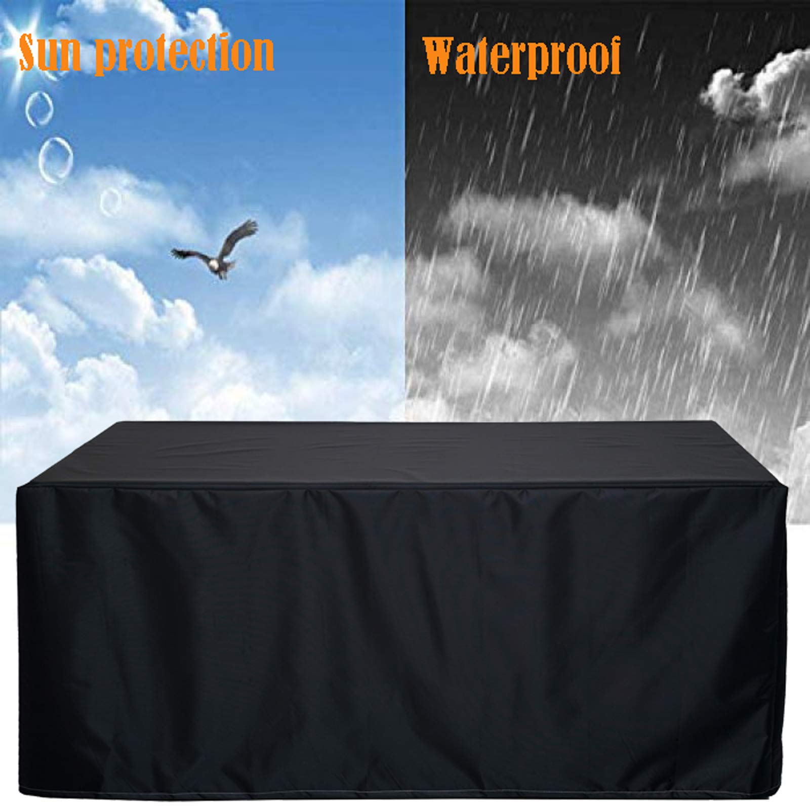 XYXH Outdoor Patio Table Covers Waterproof 98" L x 98" W x 35" H, Rectangle Patio Furniture Cover, Garden Furniture Covers Square, Durable O x Ford Fabric Wind-Proof Breathable Water Resistant