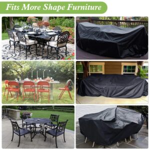 KANSING Upgraded Patio Furniture Covers, Tough Oxford Square Outdoor Furniture Cover for Square Patio Table and Chair, Waterproof & Tear-Resistant, 48x48x28 Inch