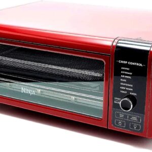 Ninja SP101 Foodi 8-in-1 Air Fry Large Toaster Oven Flip-Away for Storage Dehydrate Keep Warm 1800w XL Capacity (Renewed) RED