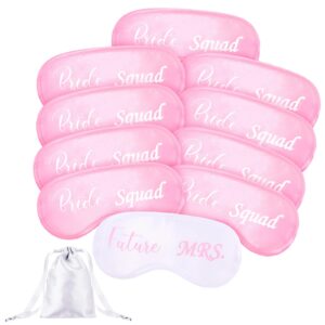 15 pieces bride masks and bridesmaids sleep mask bridesmaid proposal present bridal party favor bachelorette party favors with white storage bag bachelorette present for bride party favor accessories