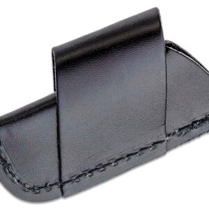 Black Medium Leather Side-Draw Belt Sheath