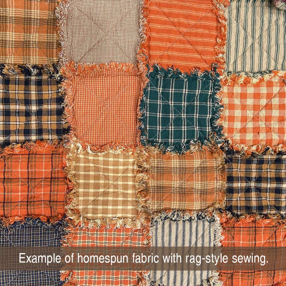 Pumpkin Spice 6 Autumn Homespun Cotton Plaid Fabric by JCS - Sold by The Yard