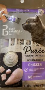 puree gourmet cat treats chicken grain free - 1pack (4 x 0.5 oz tubes)